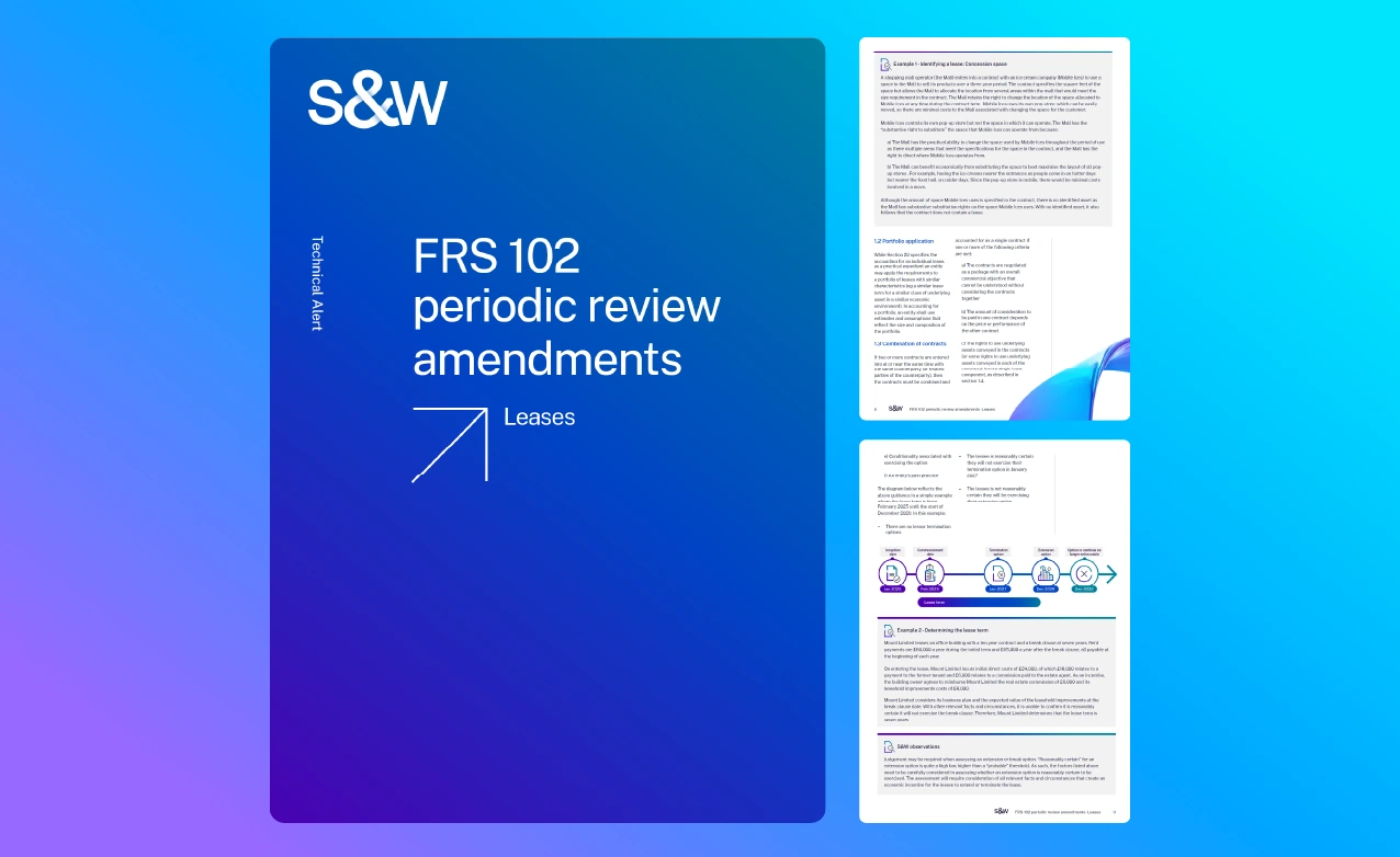 UK GAAP FRS 102 changes - Leases